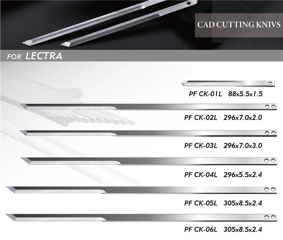 305x8.5x2.4mm Cad Cam Lectra Knife Textile Fabric Cloth Cutting Machine ...