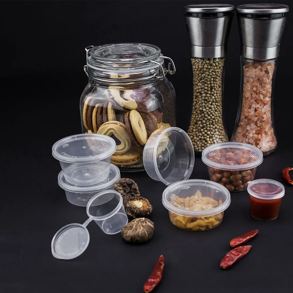 Pp Eco-Friendly Disposable Plastic Sauce Box for Salad Dressing with ...