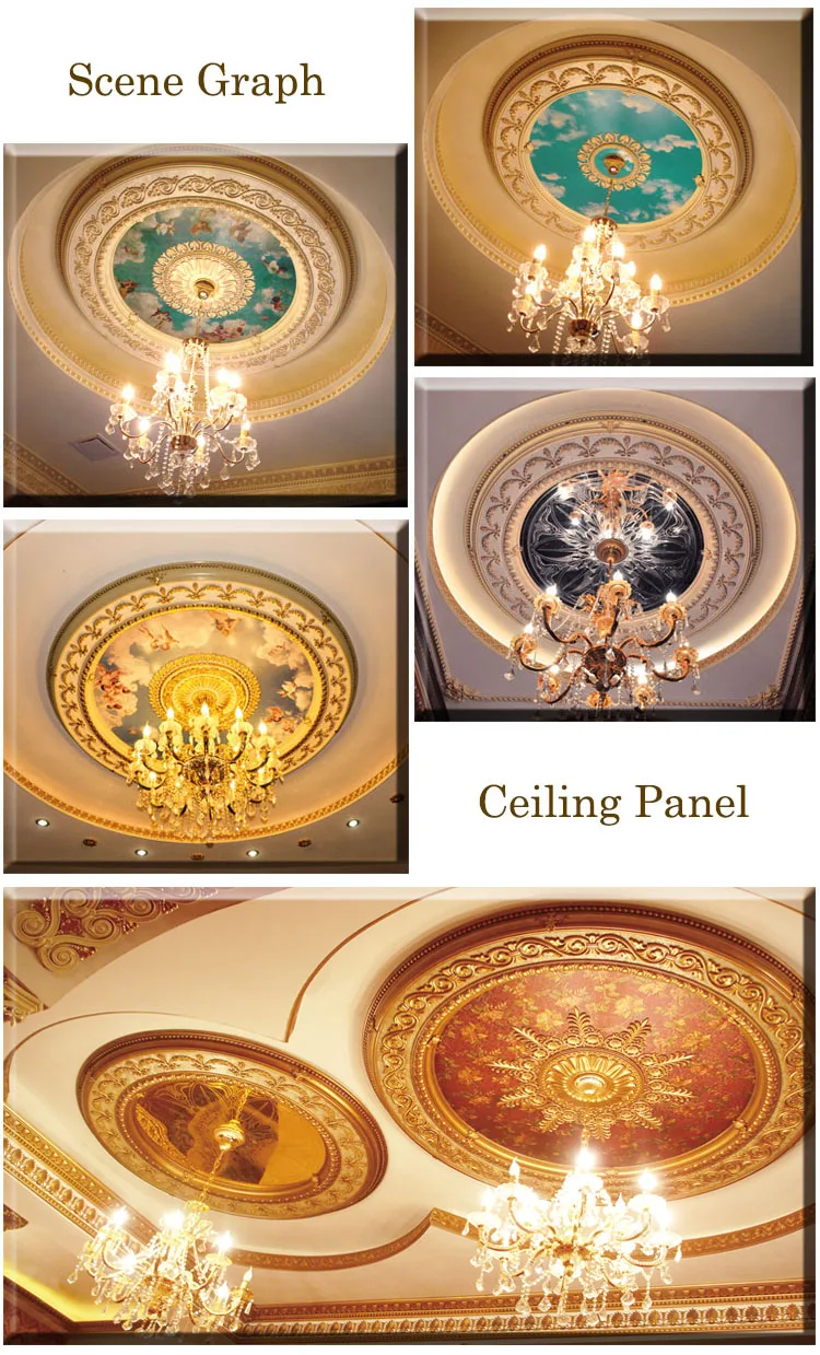 Banruo Plastic Gypsum Polygon Ceiling Panel Board Medallion For Home ...