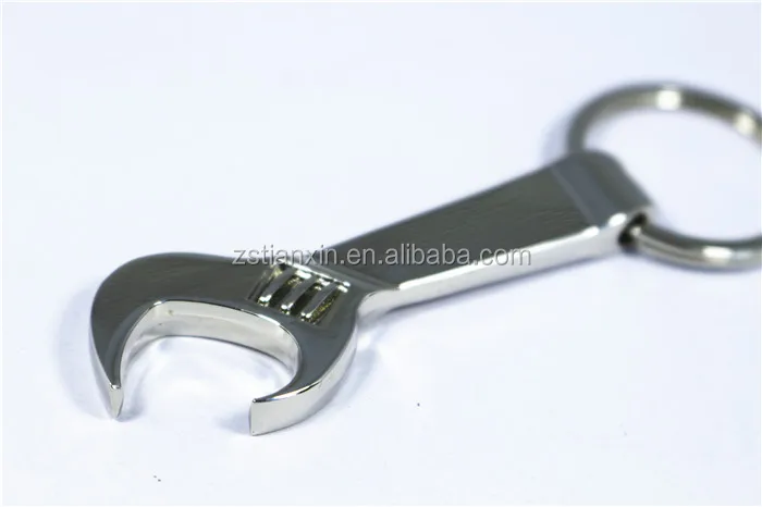 Custom Metal 3d Wrench Shape Bottle Opener With Keyring Spanner - Buy ...