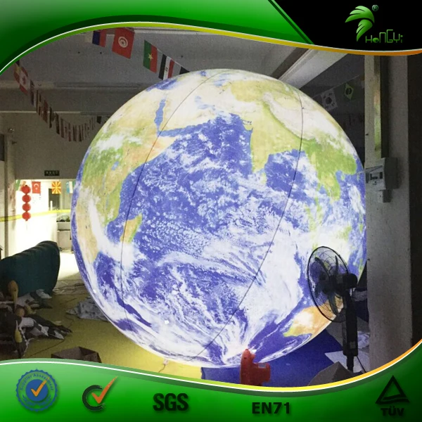 Giant Custom LED Earth Ball - Inflatable Globe 2m Dia