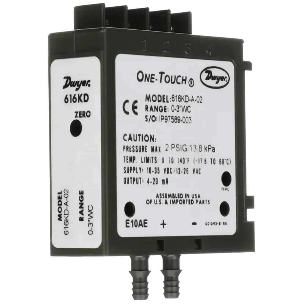 Dwyer Series 616kd Differential Pressure Transmitters With One-touch ...