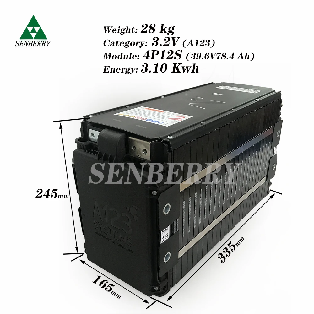 12S4P A123 Module Assembled into 72v80ah for Electric Motorcycles