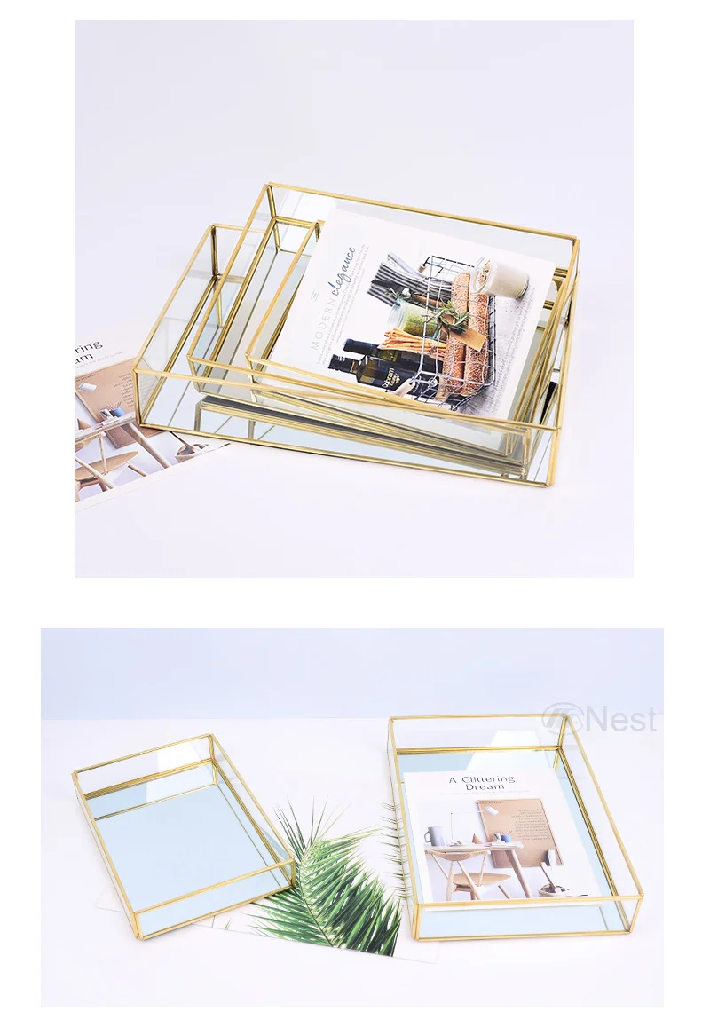 Modern Glass Storage Tray For Aromatherapy & Jewelry - Multifunctional