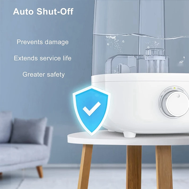 BIZOE Ultrasonic Humidifier - 360-Degree Optional Dual Outlets