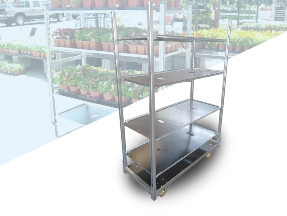 Professional Quality Flower Nursery Display Danish Trolly Trolley Cart ...