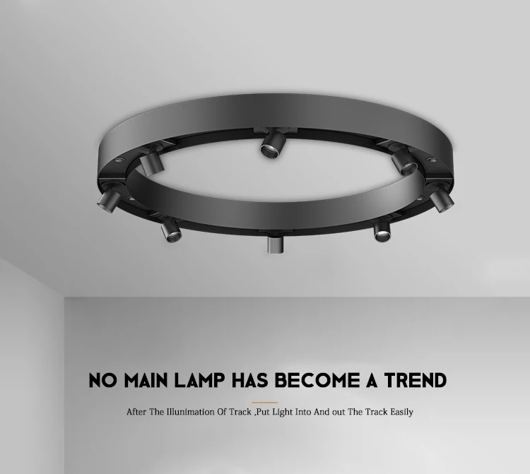 3.5w 7w Led Track Spotlight Shell Circular Track Design Magnetic Track ...