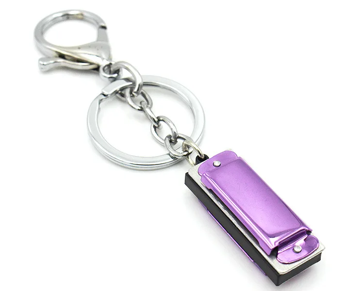 Mini Harmonica Keychain Mouth Organ Keyring Pendent Charm Harmonica Keychains For Souvenir Gifts ...