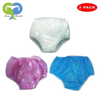3pack Adult Waterproof Soft Vinyl Plastic Pant Diaper Incontinent ...