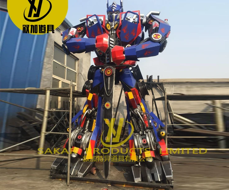 Large Metallic Iron Transformer Hornet Robot Outdoor Model Shop ...