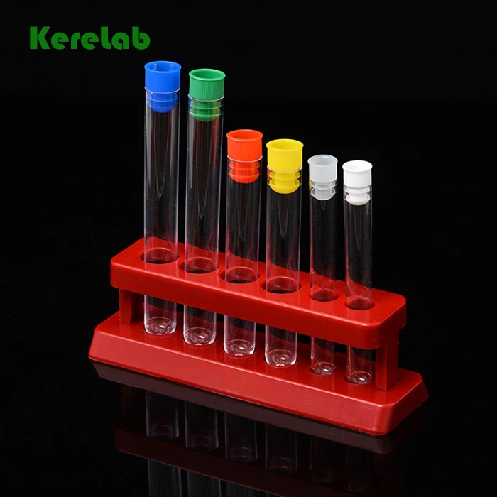 Red Plastic Test Tube Rack 6 Holes Holder Support Burette Stand ...