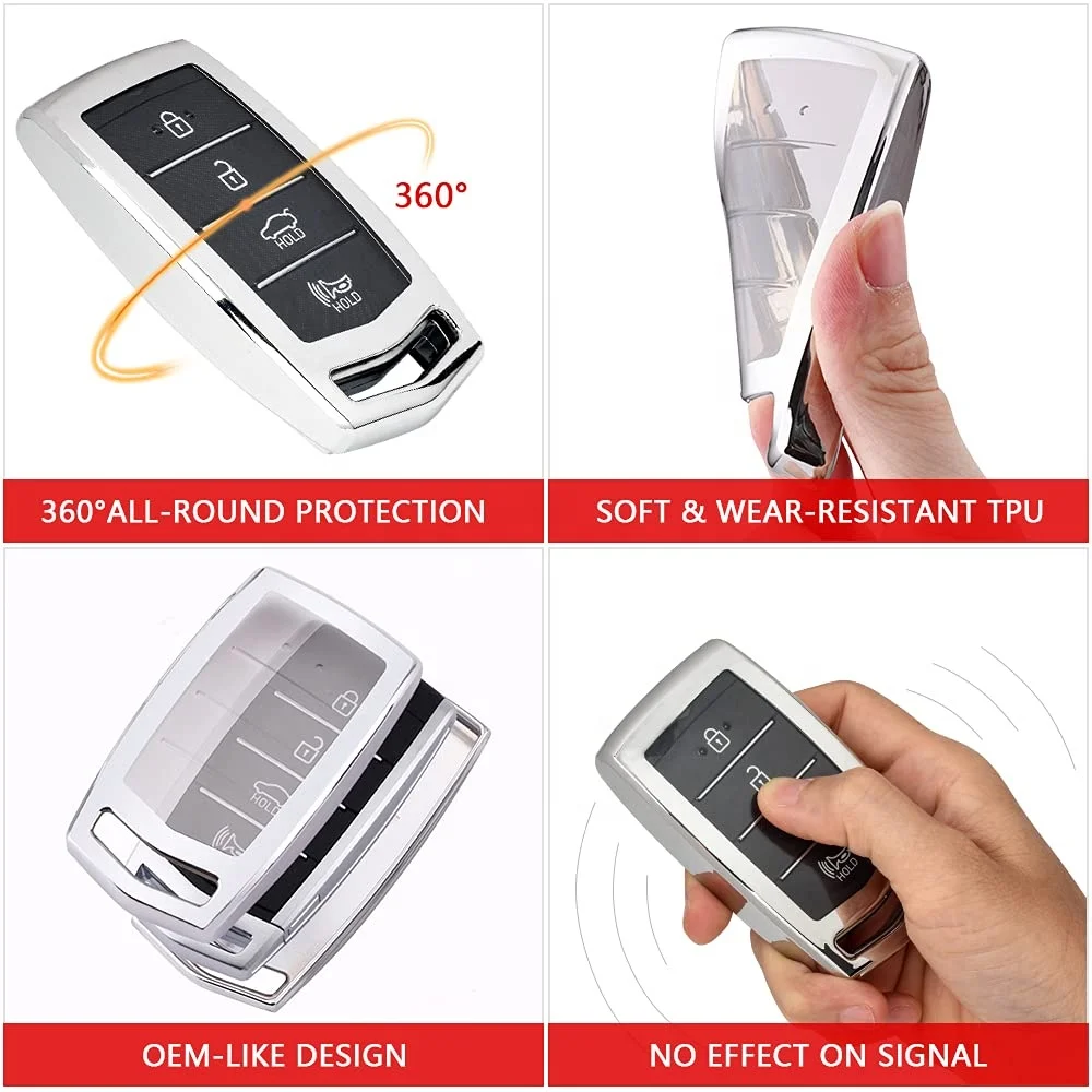 Carcarmy For Genesis G80 Accessories G70 G90 Car Key Fob Cover ...