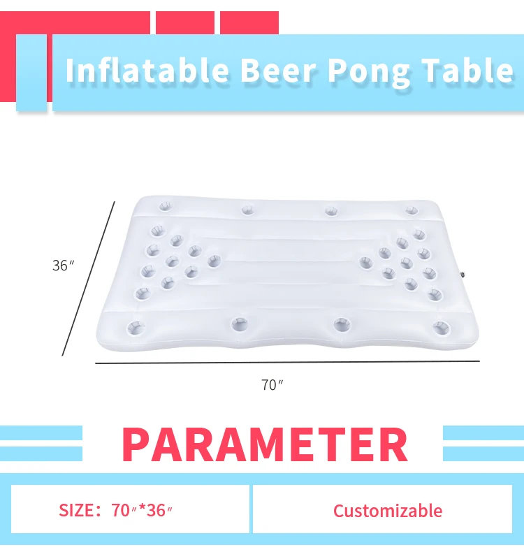 Customizable Water Party PVC Inflatable Lounge Raft Pool