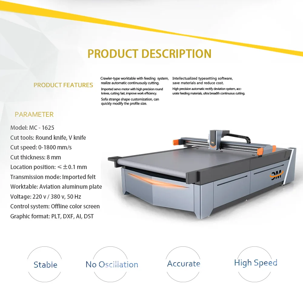 Straight Knife Cnc Automatic Round Knife Fabric Cutter With Ce - Buy ...