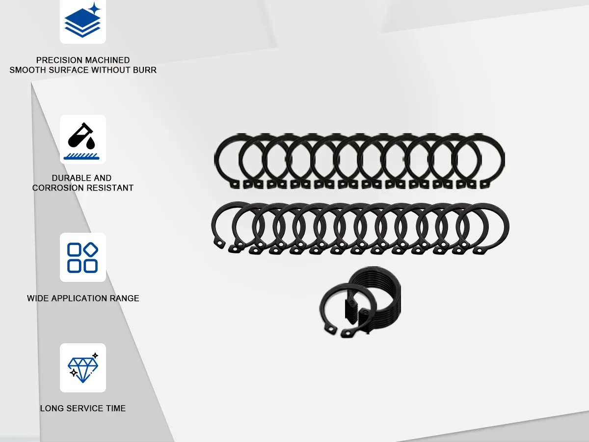M24 C-Clips External Retaining Rings Black Alloy Steel Snap Retaining C ...