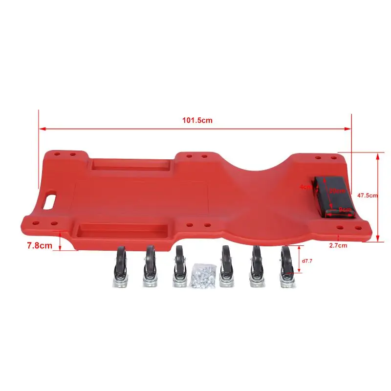 Plastic Rolling Garage Creeper With Padded Headrest Automotive Creeper ...