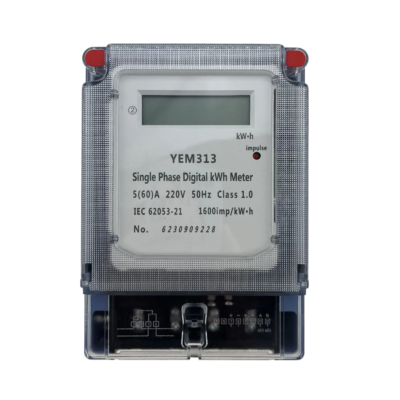 Miniature Digital Power Meter Single Phase Electric Meter With ...