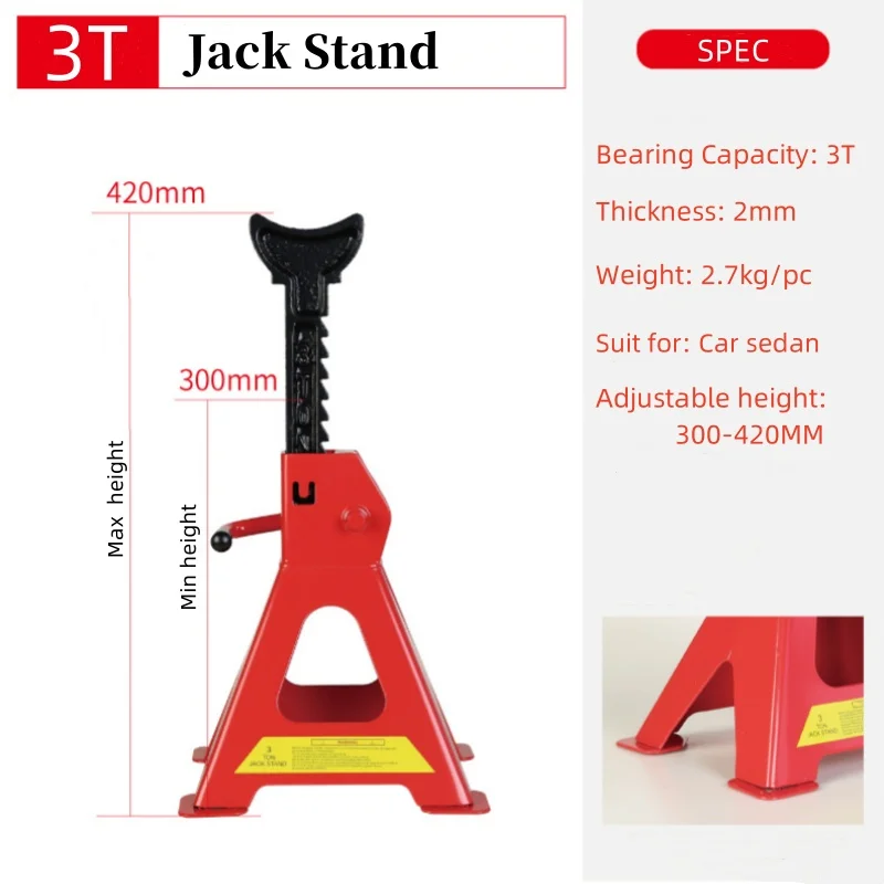 3T 6T Jack Stand Heavy Duty Car Jack Stand Car Repair Safety Support ...