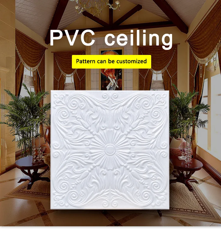 New Design Pvc Plastic Drop Ceiling Waterproof Ceiling Tiles 600*600 ...