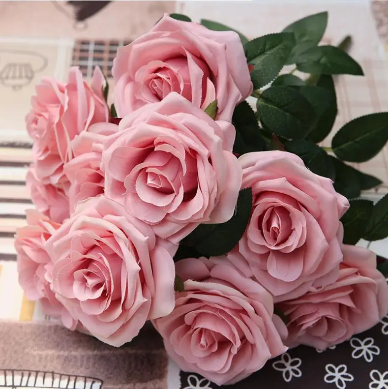 Fc2005 Artificial Flowers Silk Rose Bushes For Wedding Decoration - Buy ...