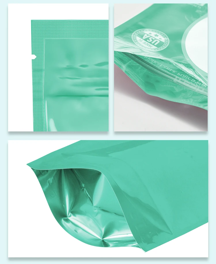 Tea Bag Packing Standing Up Pouch With Window Ziplock Bag With Window ...