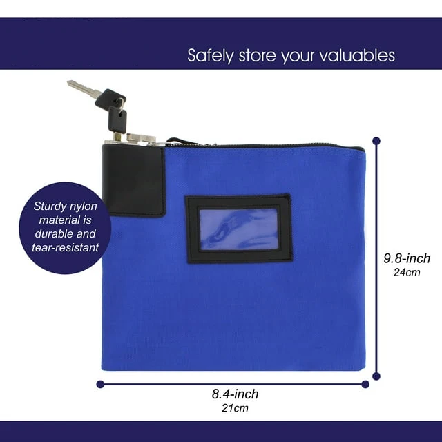 2024 Custom Logo Lockable Security Deposit Money Bag Durable Nylon ...