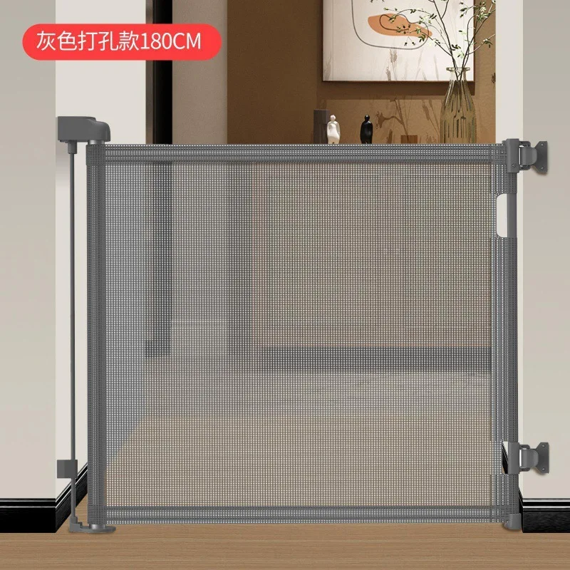 Retractable Baby Gate - Secure Kids Safety Mesh Gate