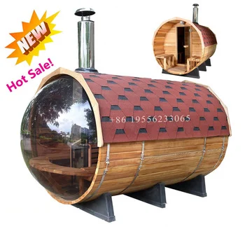 Hot Sale Outdoor Wood Red Cedar/ Hemlock Wet Steam Barrel Sauna Room ...