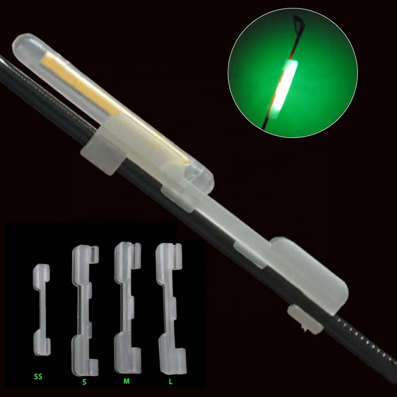 Takedo 20pcs W-301night Fishing Luminous Fishing Rod Tip Light Clip Rod ...