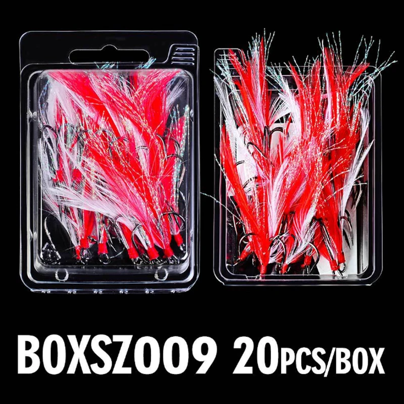 20pcs/box Wholesale Fishing Lure Parts 2/4/6/8/10# Black Lure Hook ...