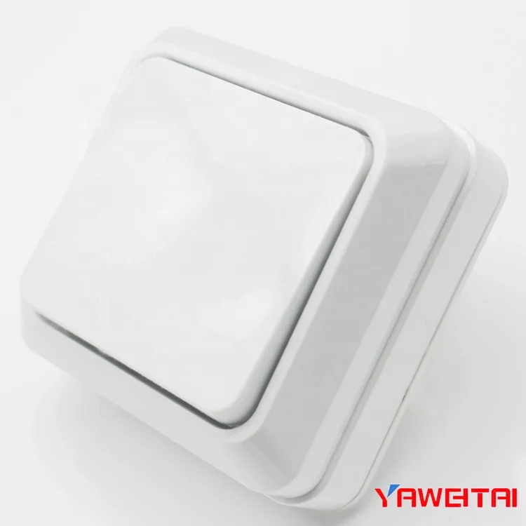 Wall Light Switch EU Standard Surface Type 1 Gang Wall Switch European ...