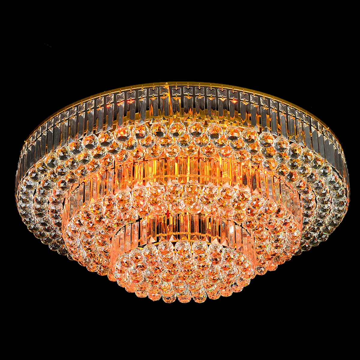 Luxury Large Mounted K9 Crystal Led Fancy Decoration Lamp Living Room ...