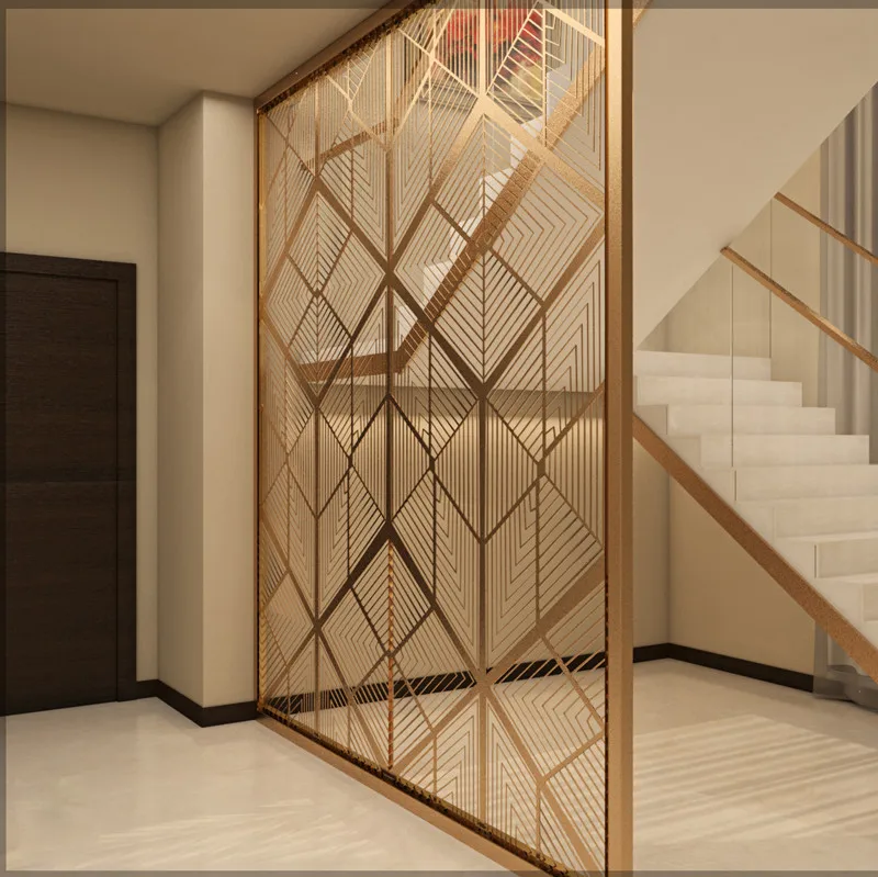 Custom Stairway Hallway Stainless Steel Decorative Screen