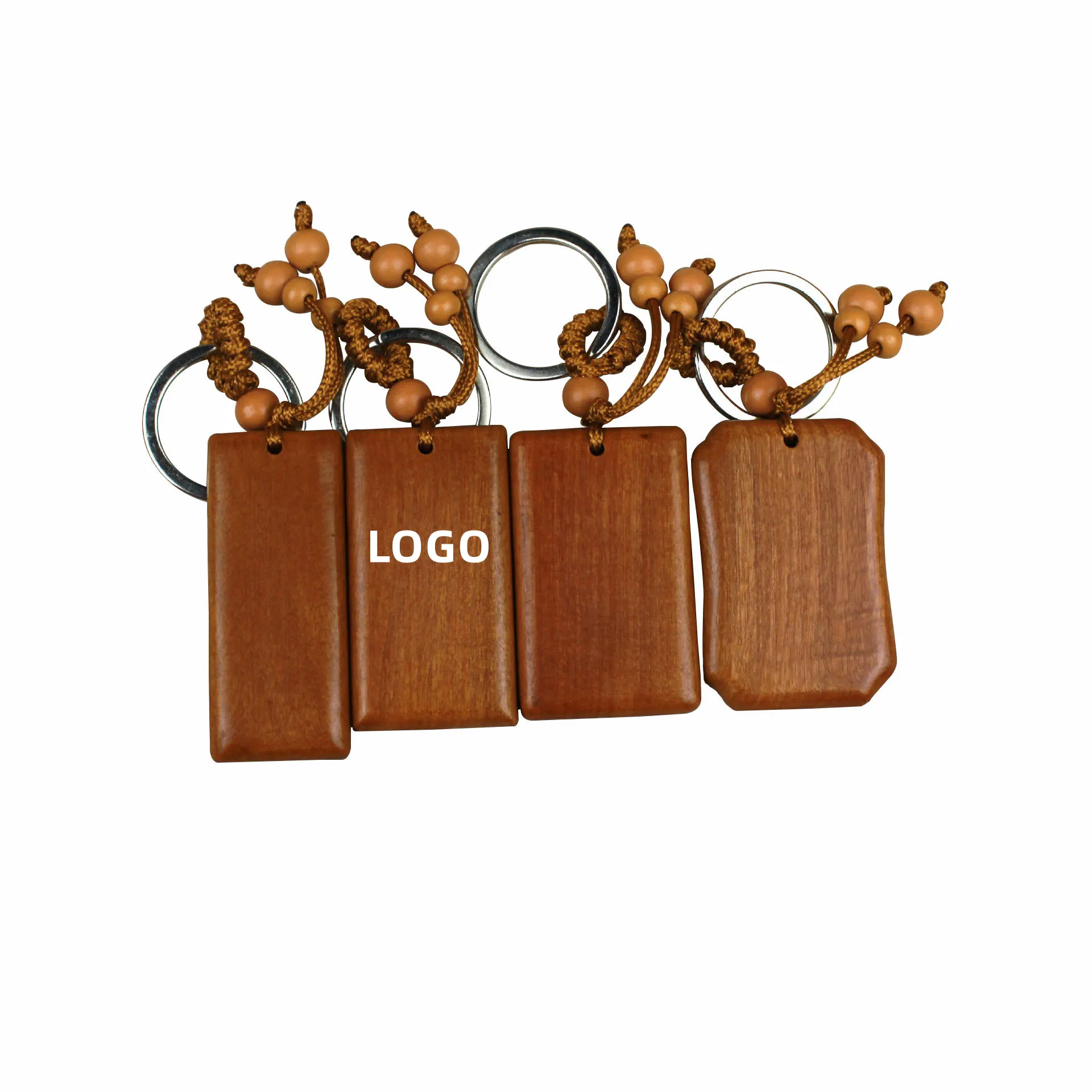 Customizable Logo Peachwood Label Light Keychain Creative Diy Pendant ...