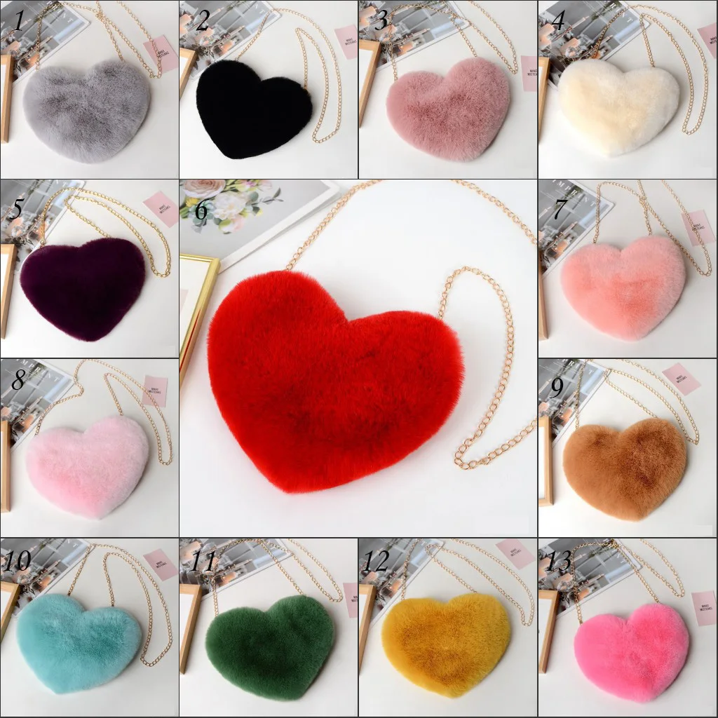 2020 Fashion Girls Love Shape Crossbody Shoulder Bag Pink Heart Shaped ...