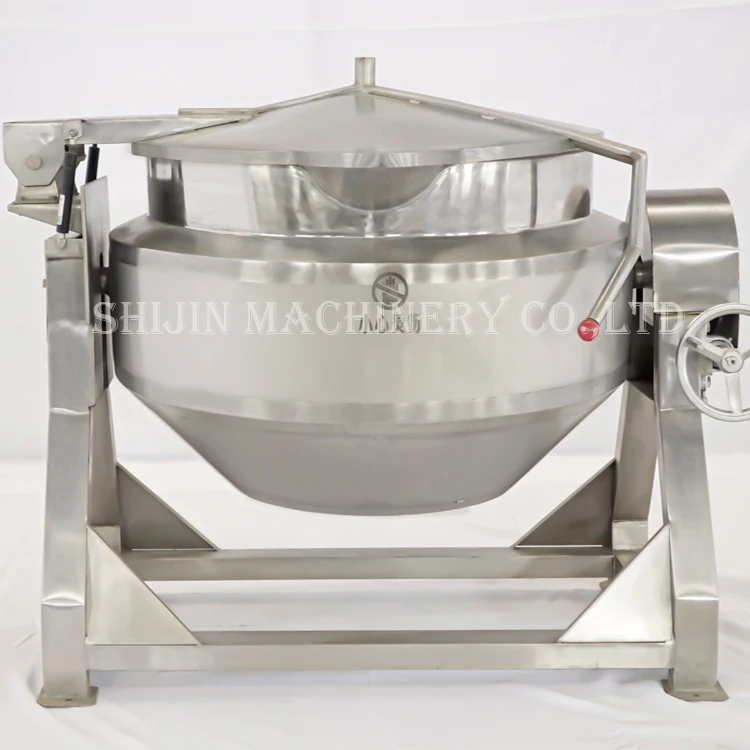 Double Industrial Pot Tilting Jacketed Kettle Jcketed Boiling Pan - Buy ...