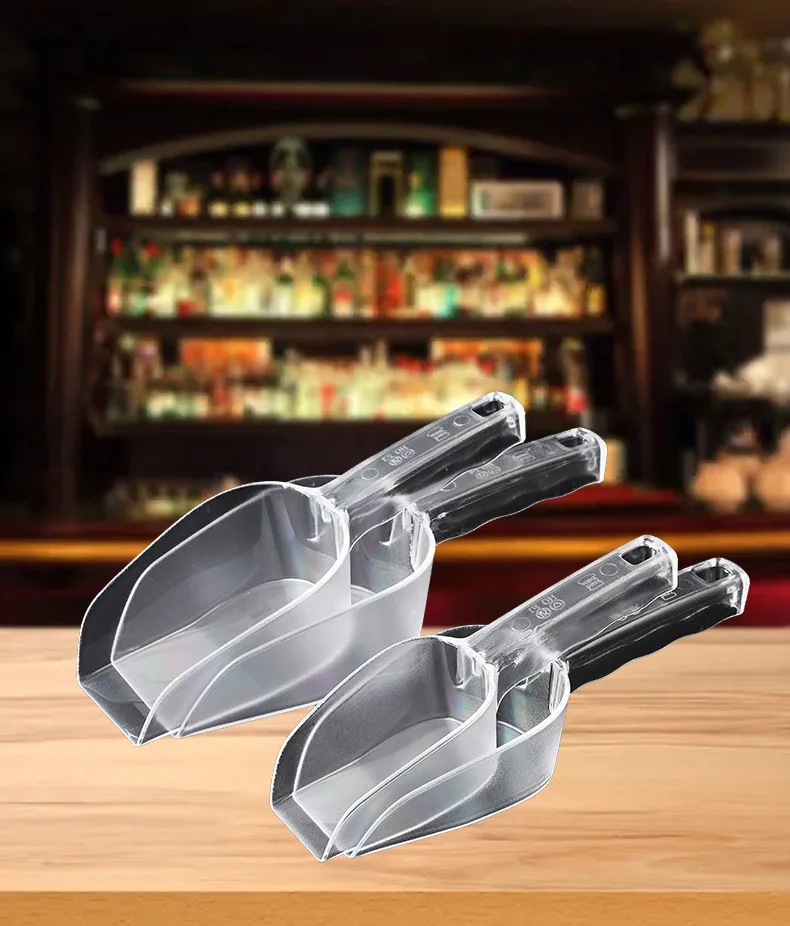 Plastic Ps Clear Acrylic Ice Shovel Scoop for Bar Ktv Hotel Party ...