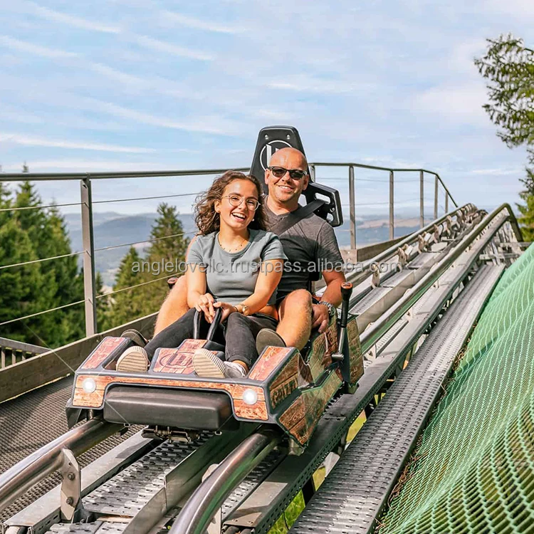 Down Mountain Slide Roller Coaster - Alpine Coaster Adventure