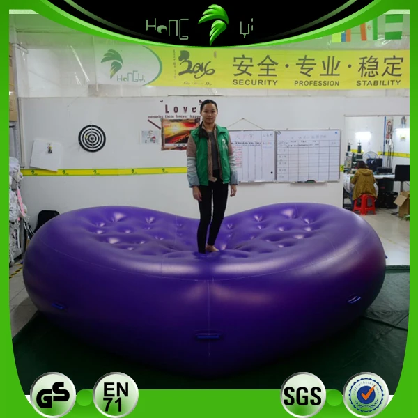 Custom Inflatable Heart-Shaped Purple Mattress for Sale Comfortable ...