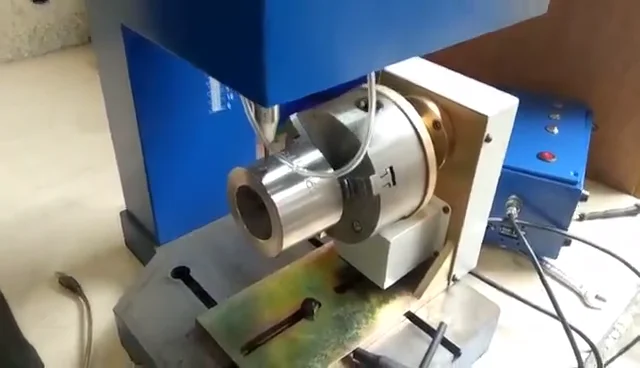 Desktop Metal Pipe Pneumatic Letter Dot Pin Marking Machine With Rotary ...