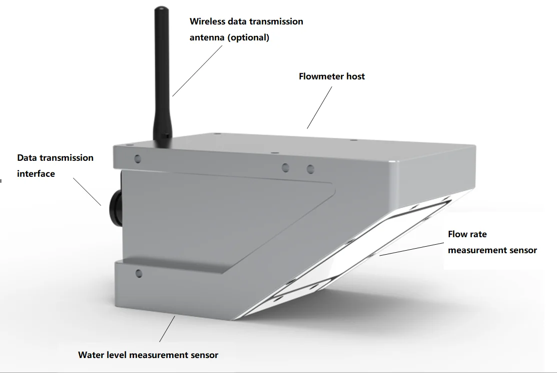 Radar Type Ultrasonic Water Level Speed Flow Meter 3 in 1
