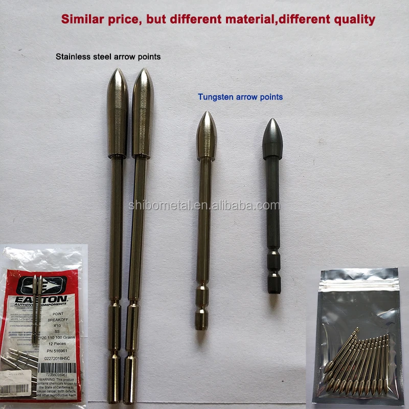 Archery Shooting 120grain Break Offs Tungsten Arrow Point Insert Tips ...