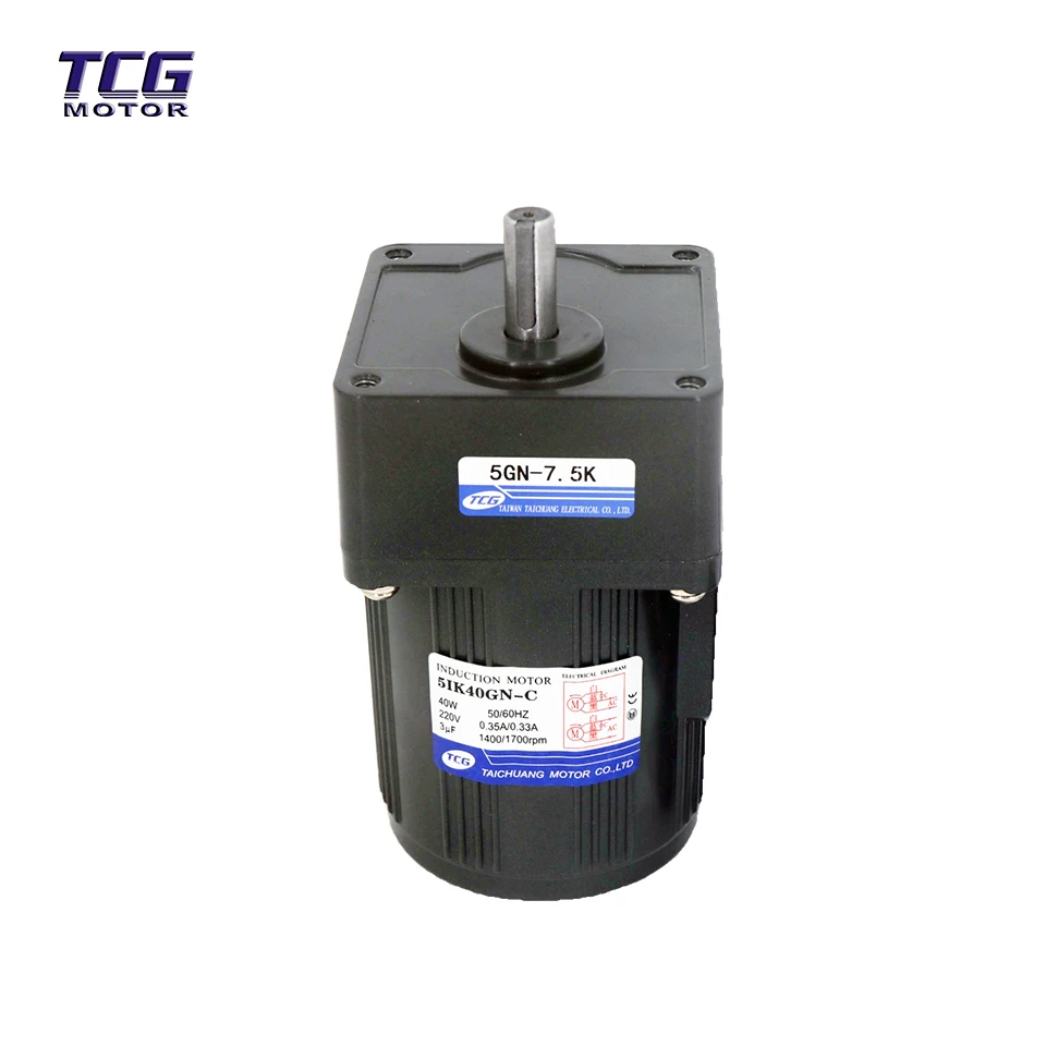 Small AC Motor with Gearbox From 30--1300RPM From 6w to 300w with Speed ...