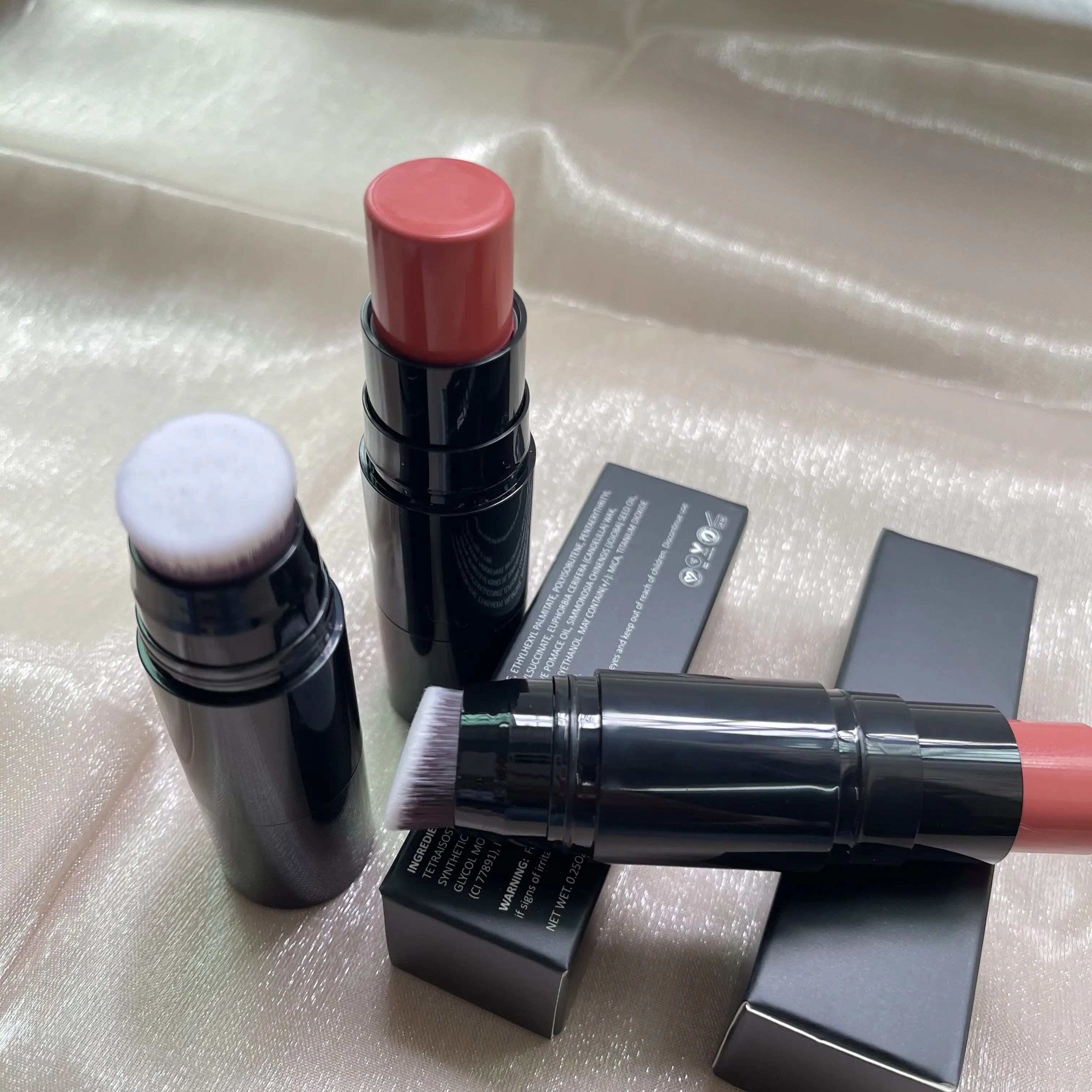 New Custom Your Own Logo Blush Palette Makeup Pink Blusher Highlighter ...