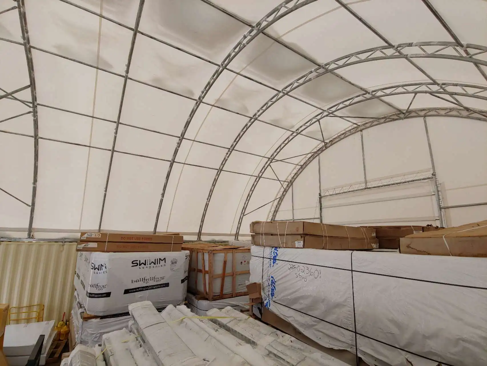 40ft Container Shelter Tent - Durable PVC Fabric & Steel Frame