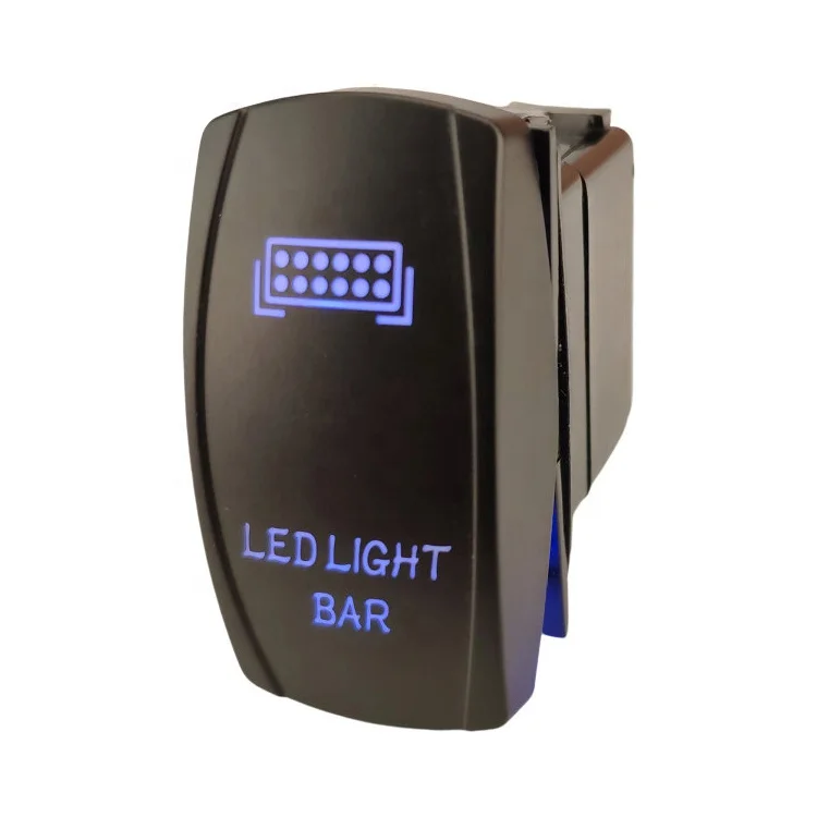 5 Pins Blue Led On Off Push Button Toggle Led Light Bar Rocker Switch ...