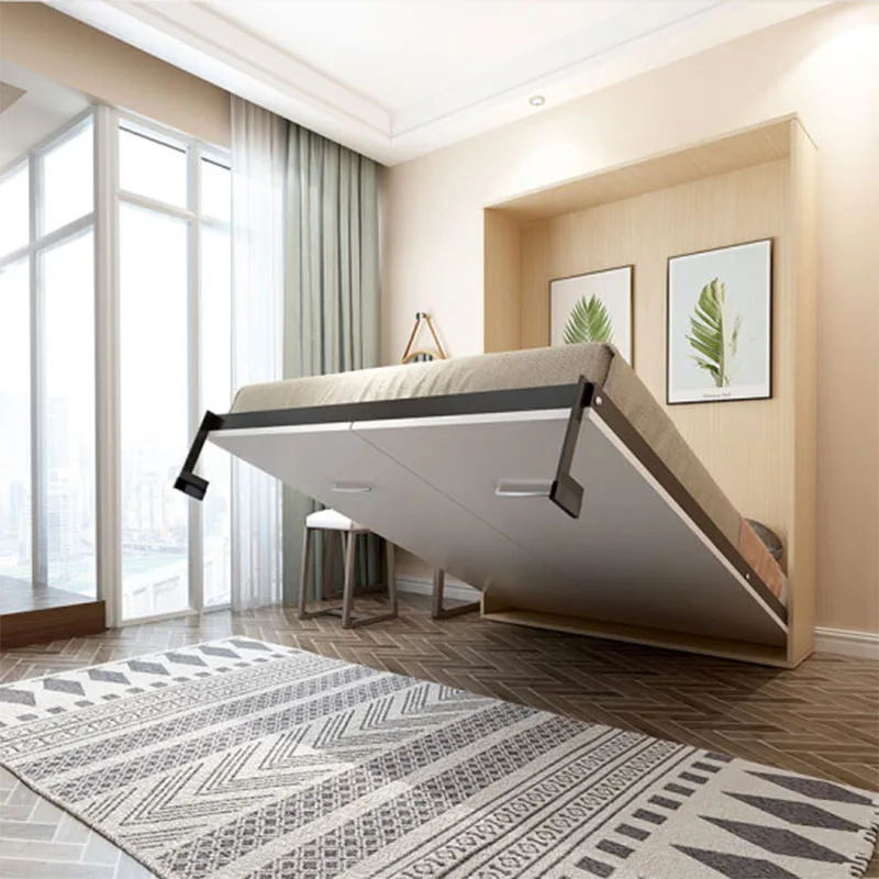 Factory Direct Sale Queen Size Automatic Foot Folding Bed Iron ...