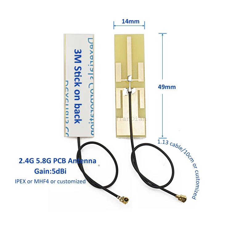 Free Sample High Gain 7dbi Wifi Antenna Internal Dual Band 2.4g 5g 5 ...