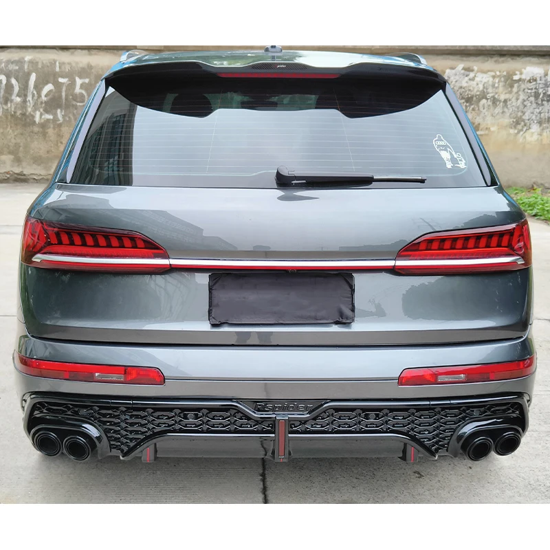 RSQ7 SQ7 Accessories - Black Rear Bumper Lip for Audi Q7
