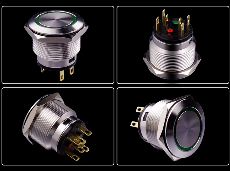 2pin 4pin 5pin 6 Pin Push Button Switch 8mm 10mm 12mm 19mm 22mm 25mm ...